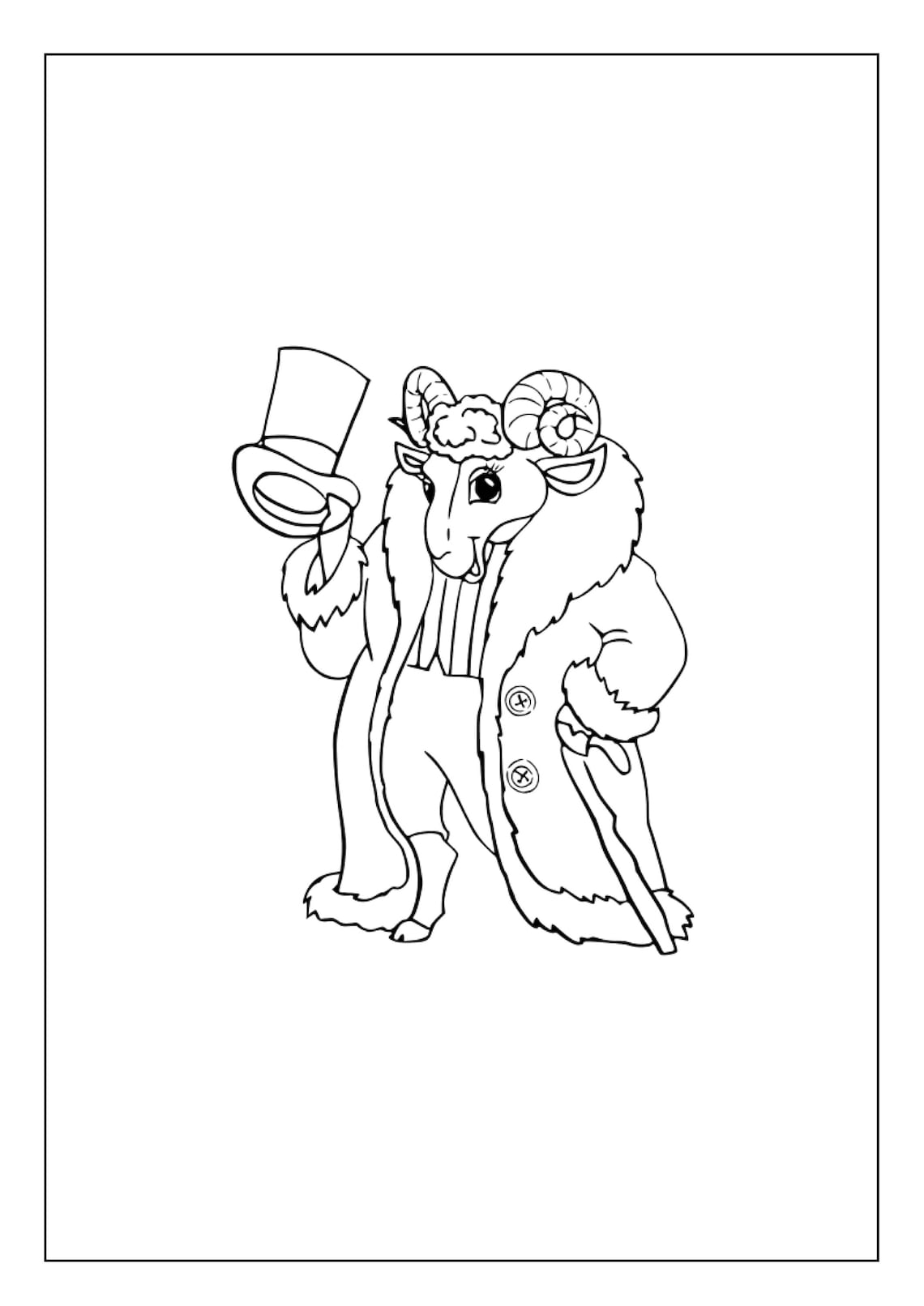 Printable Ram Coloring Pages for Kids & Adults | 35 Pages | Instant ...