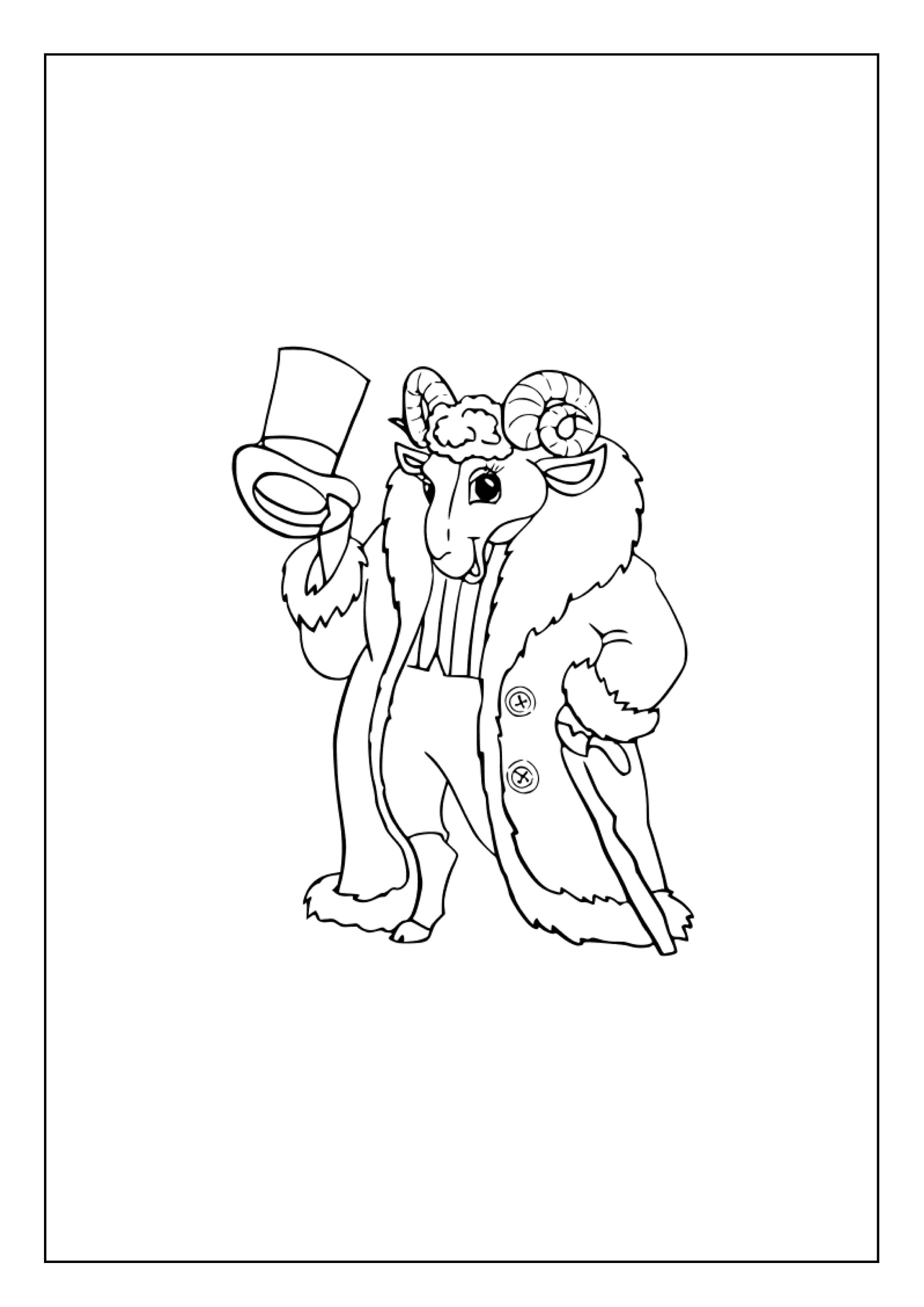 Printable Ram Coloring Pages for Kids & Adults | 35 Pages | Instant ...