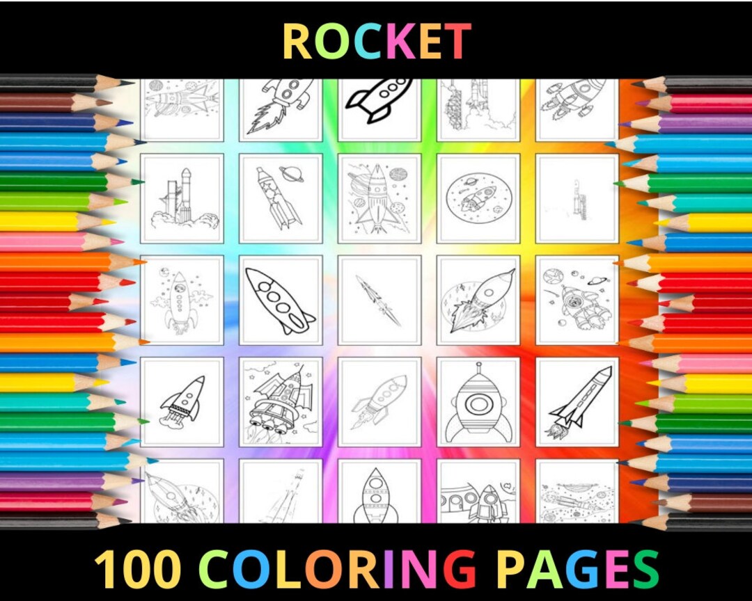 Printable Rocket Coloring Pages for Kids and Adults | 100 Pages ...