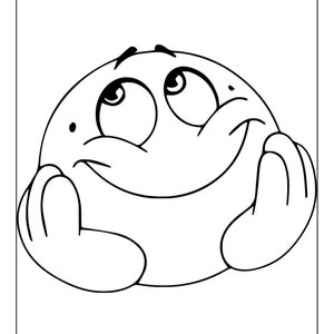 Printable Emoji Coloring Pages for Kids and Adults | 45 Pages | Instant ...