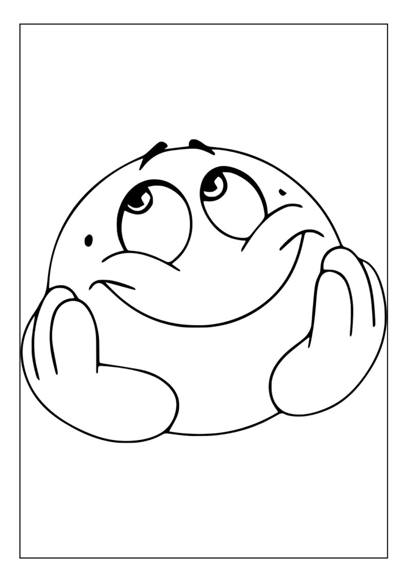 Printable Emoji Coloring Pages for Kids and Adults | 45 Pages | Instant ...