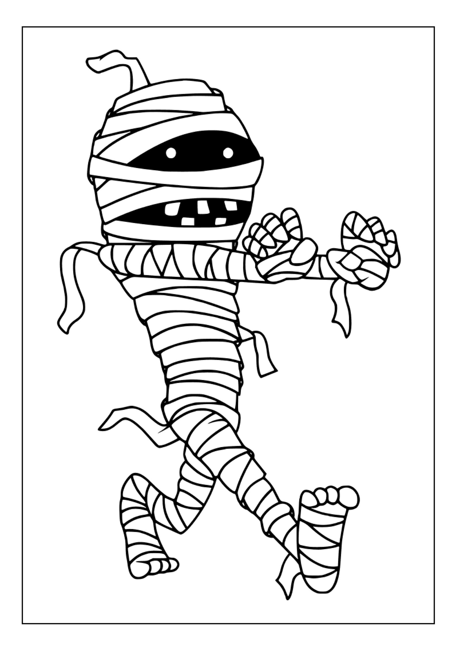 Printable Halloween Mummy Coloring Pages for Kids and Adults 65 Pages ...