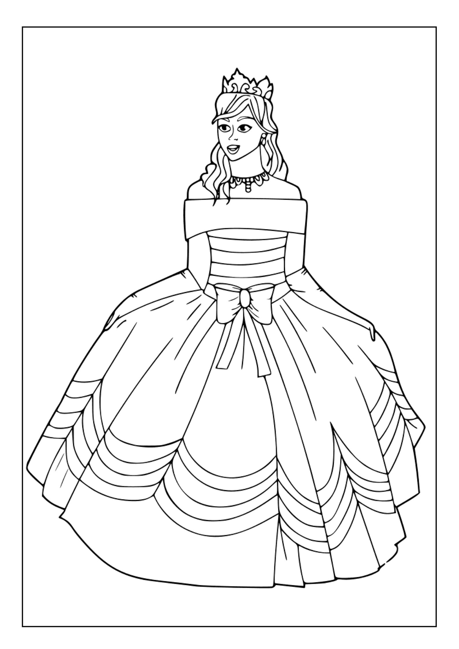 Printable Dress Coloring Pages for Kids and Adults | 100 Pages ...