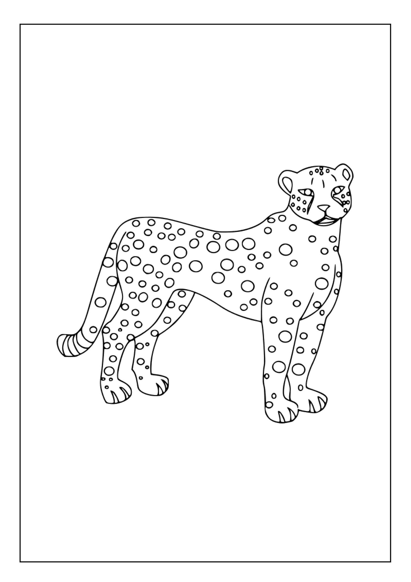 Printable Leopard Coloring Pages for Kids & Adults 65 Pages Instant ...
