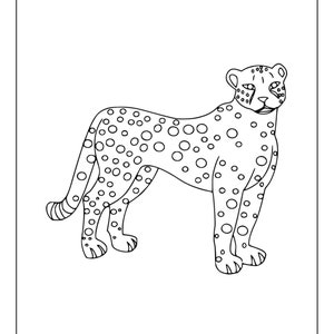 Printable Leopard Coloring Pages for Kids & Adults 65 Pages Instant ...