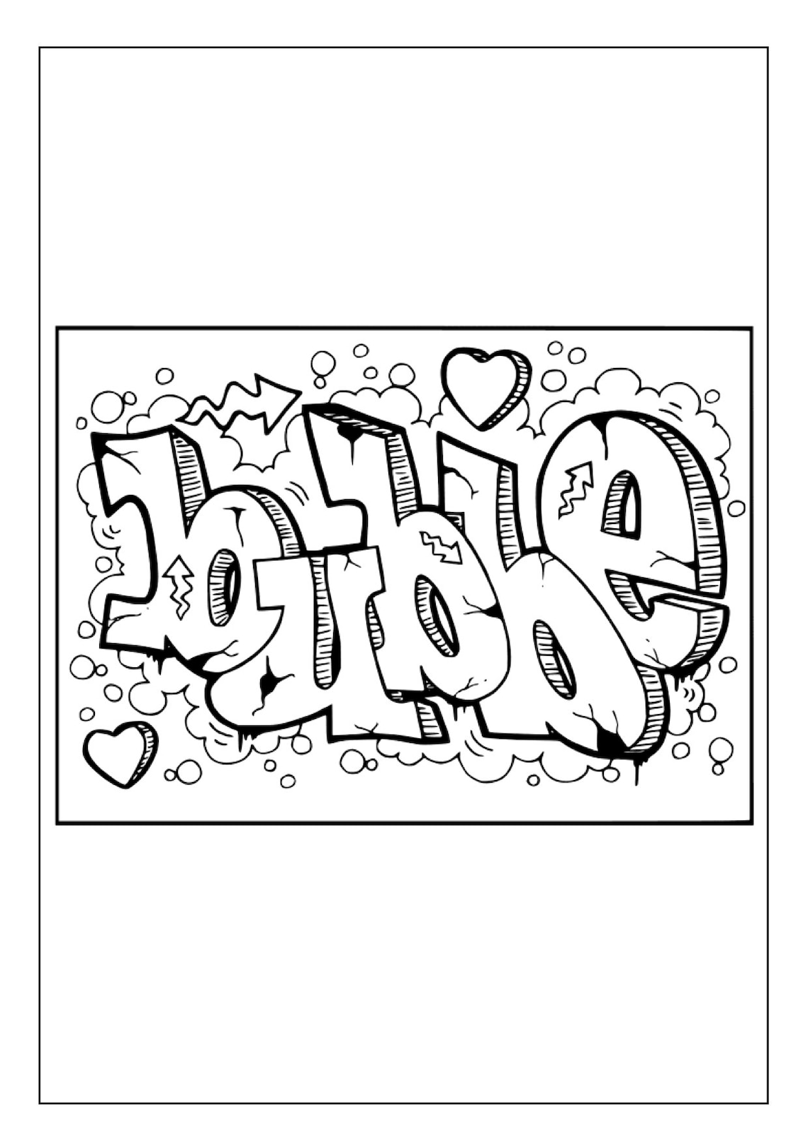 Printable Graffiti Coloring Pages for Kids and Adults | 70 Pages ...