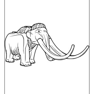 Printable Mammoth Coloring Pages for Kids & Adults | 30 Pages | Instant ...