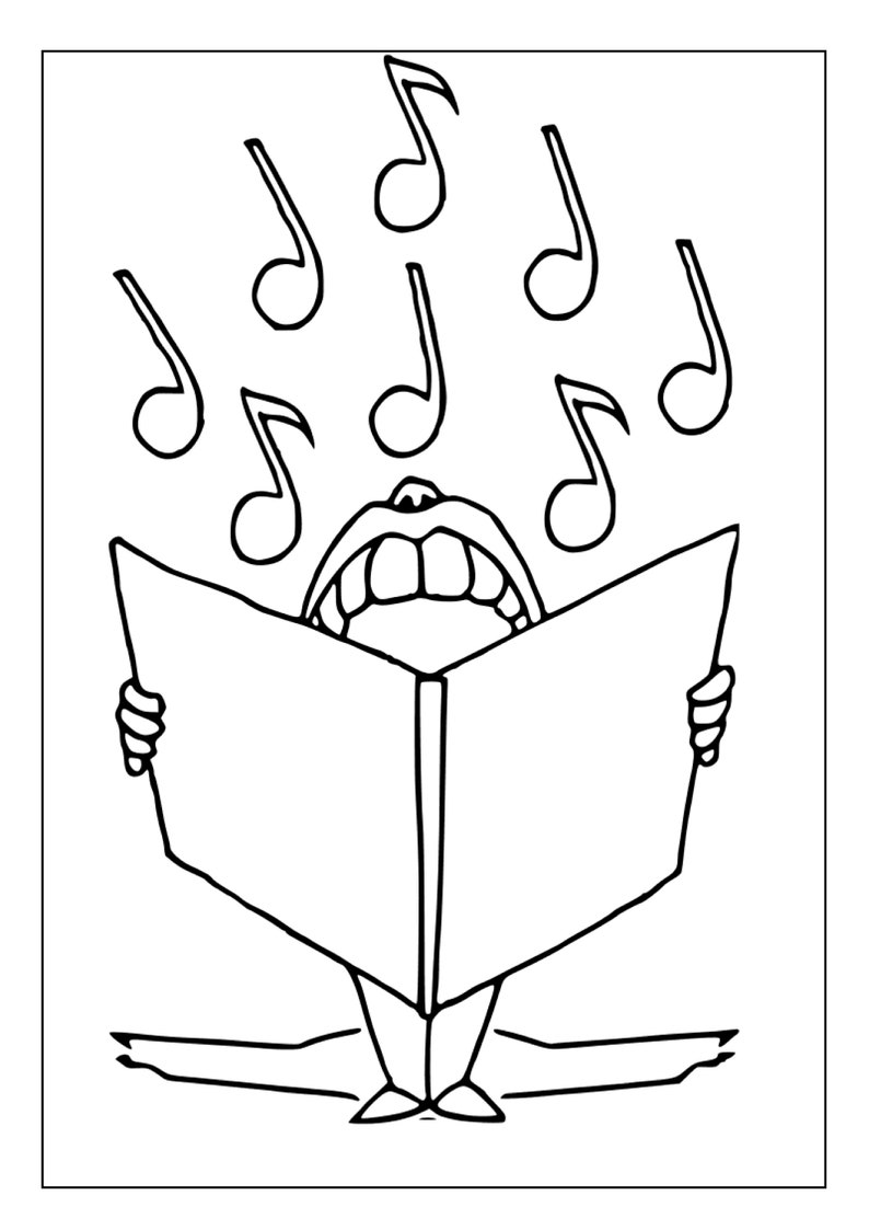 Printable Music Notes Coloring Pages for Kids and Adults | 80 Pages ...