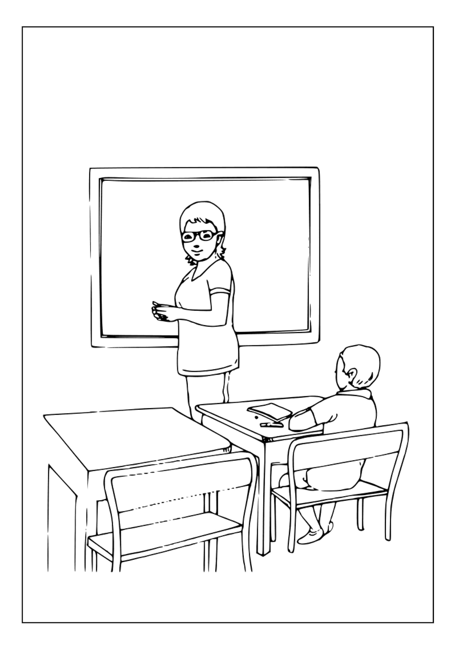 Printable School Coloring Pages for Kids & Adults | 45 Pages | Instant ...