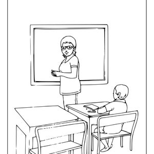 Printable School Coloring Pages for Kids & Adults | 45 Pages | Instant ...