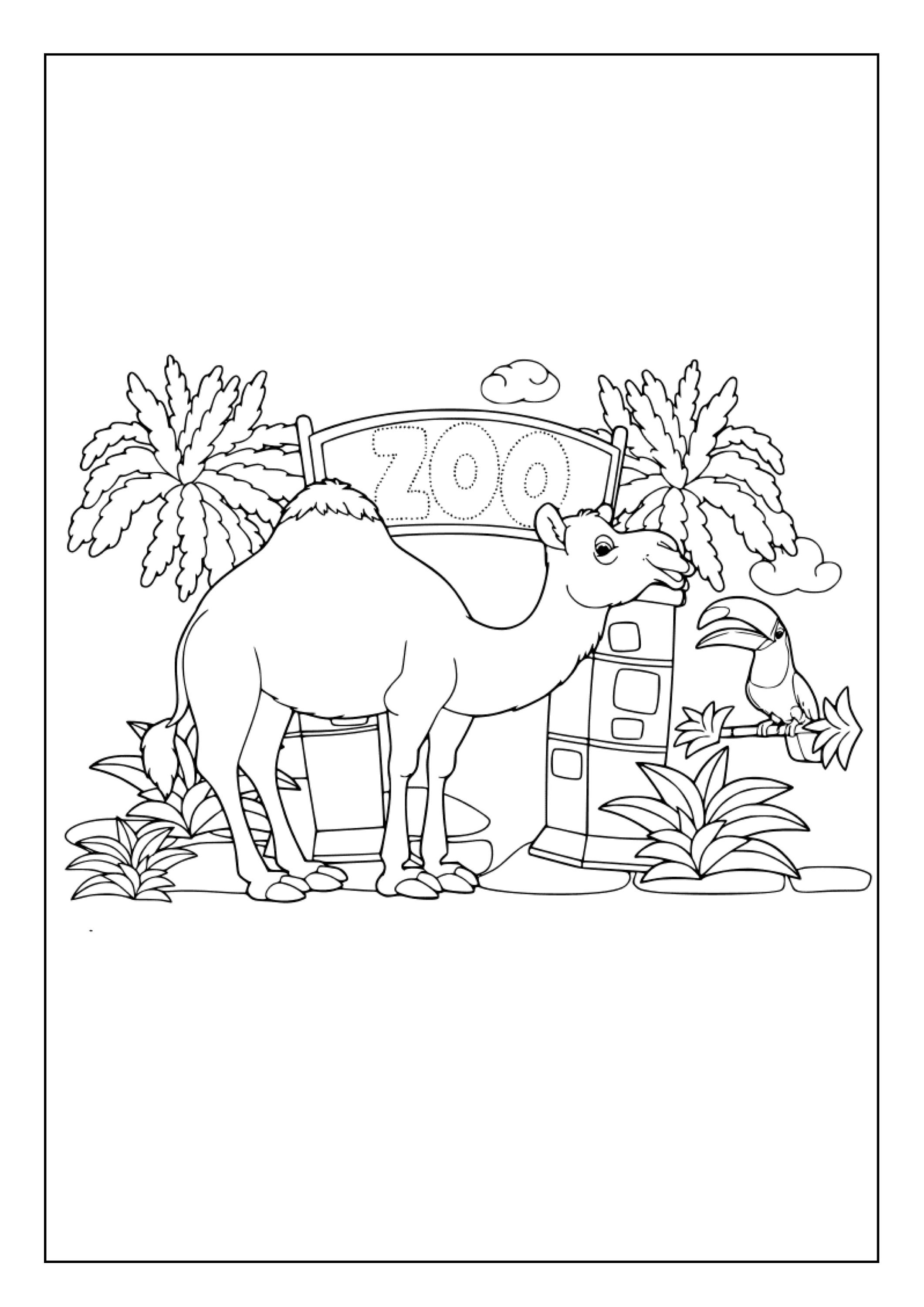 Printable Camels Coloring Pages for Kids & Adults | 50 Pages | Instant ...