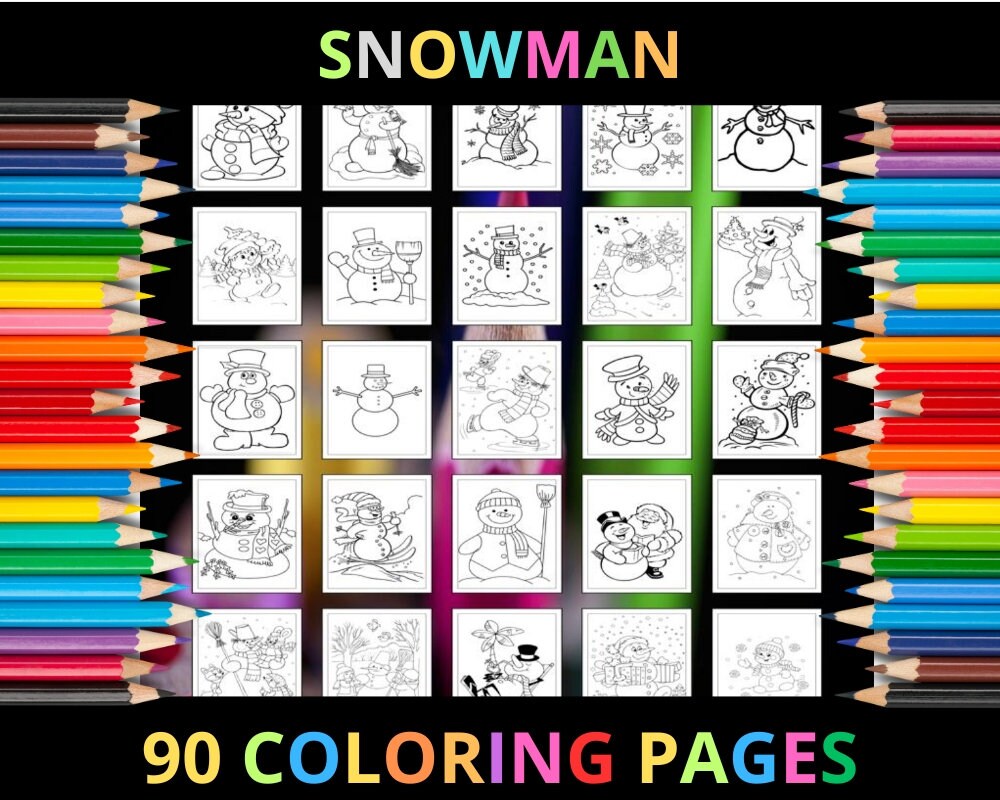 Printable Snowman Coloring Pages for Kids and Adults | 90 Pages ...