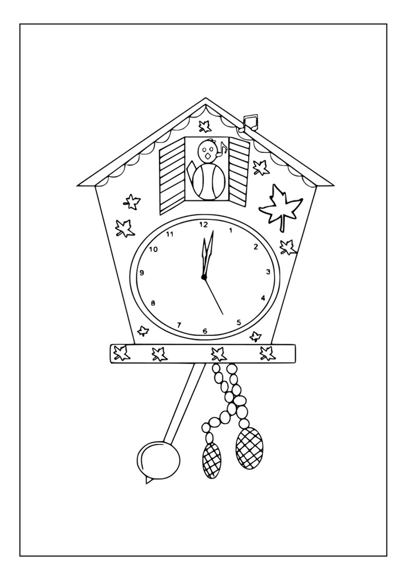 Printable Watch Clock Coloring Pages for Kids & Adults | 45 Pages ...