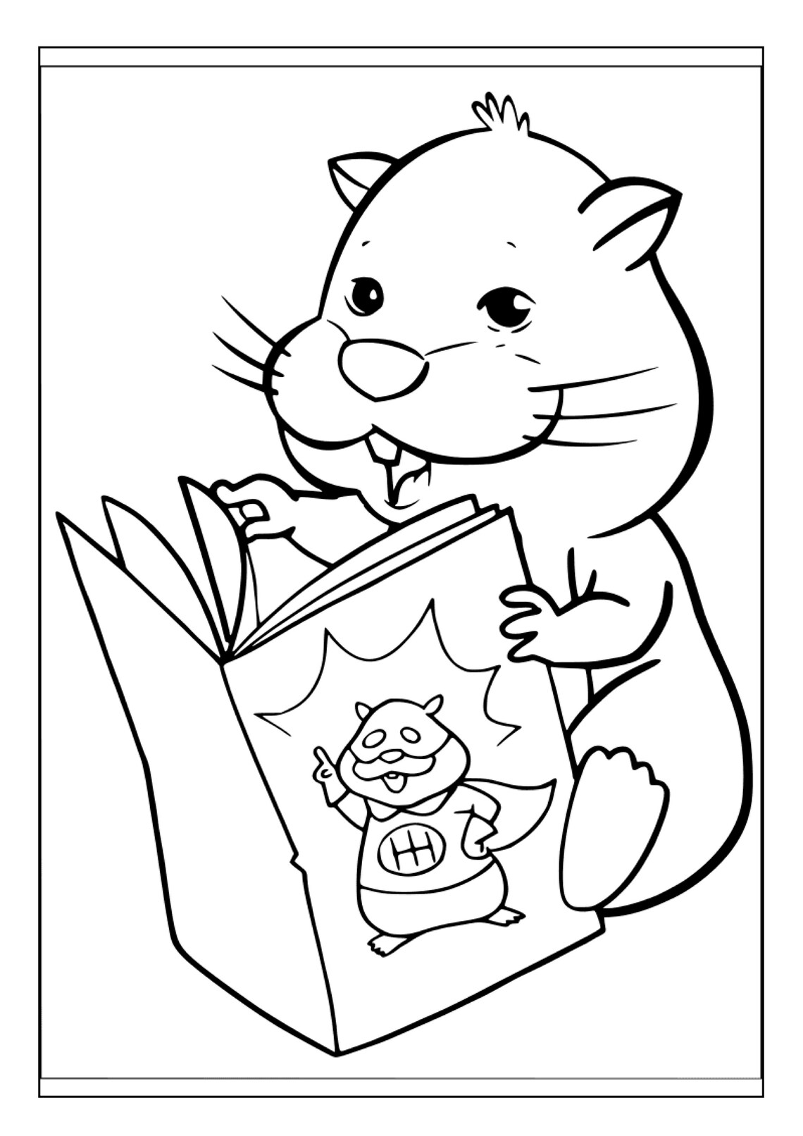 Printable Hamster Coloring Pages for Kids and Adults 90 Pages Instant ...