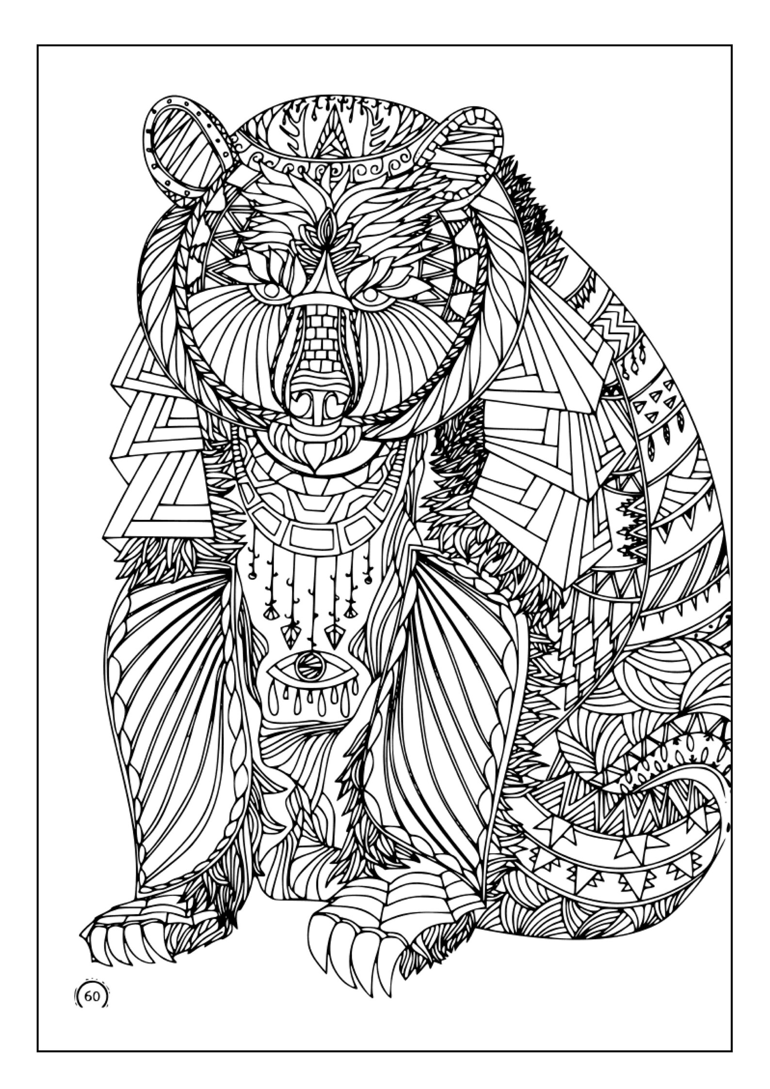 Printable Hard Animal Pattern Coloring Pages for Kids & Adults | 70 ...