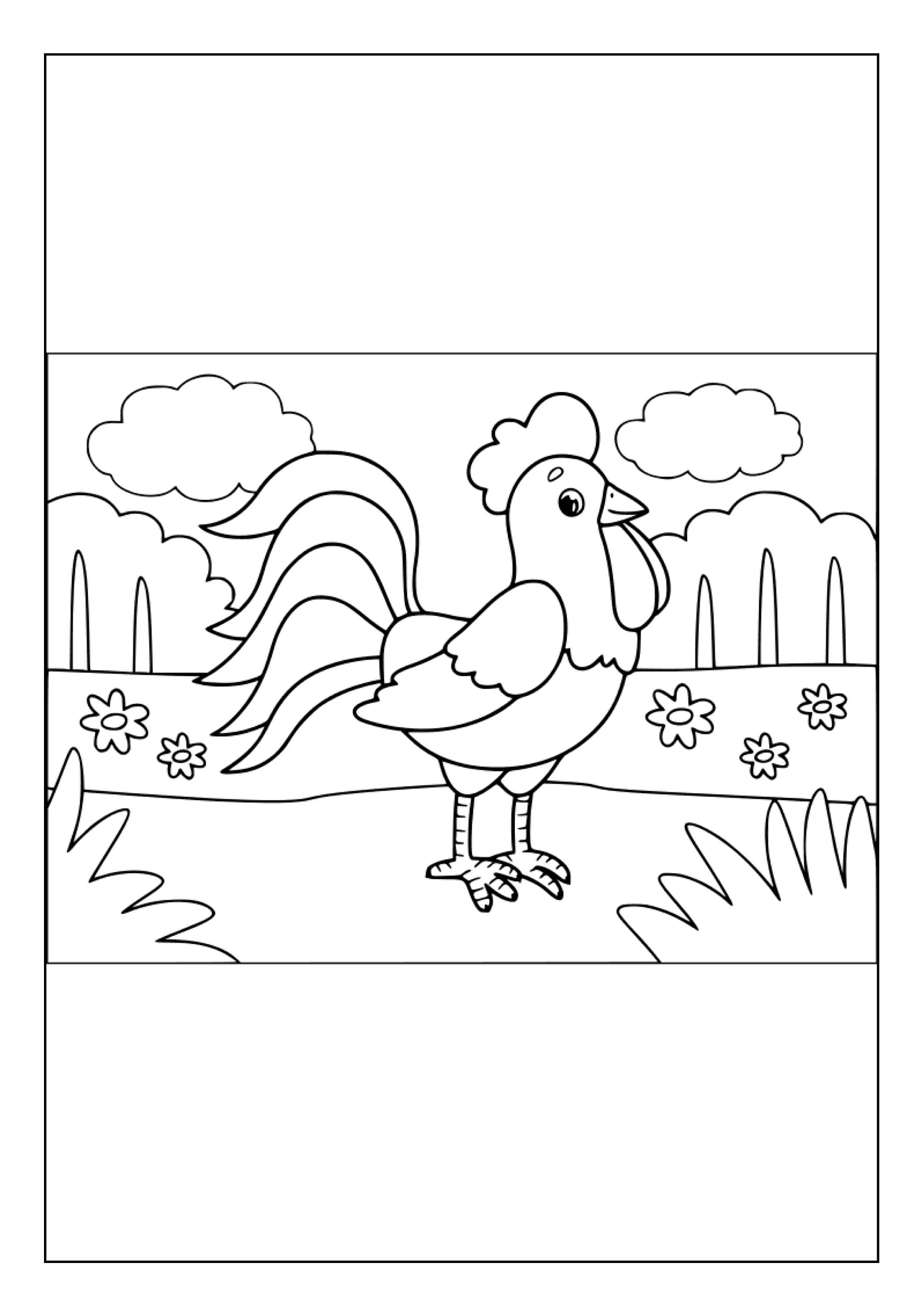 Printable Hen Coloring Pages for Kids & Adults 35 Pages - Etsy