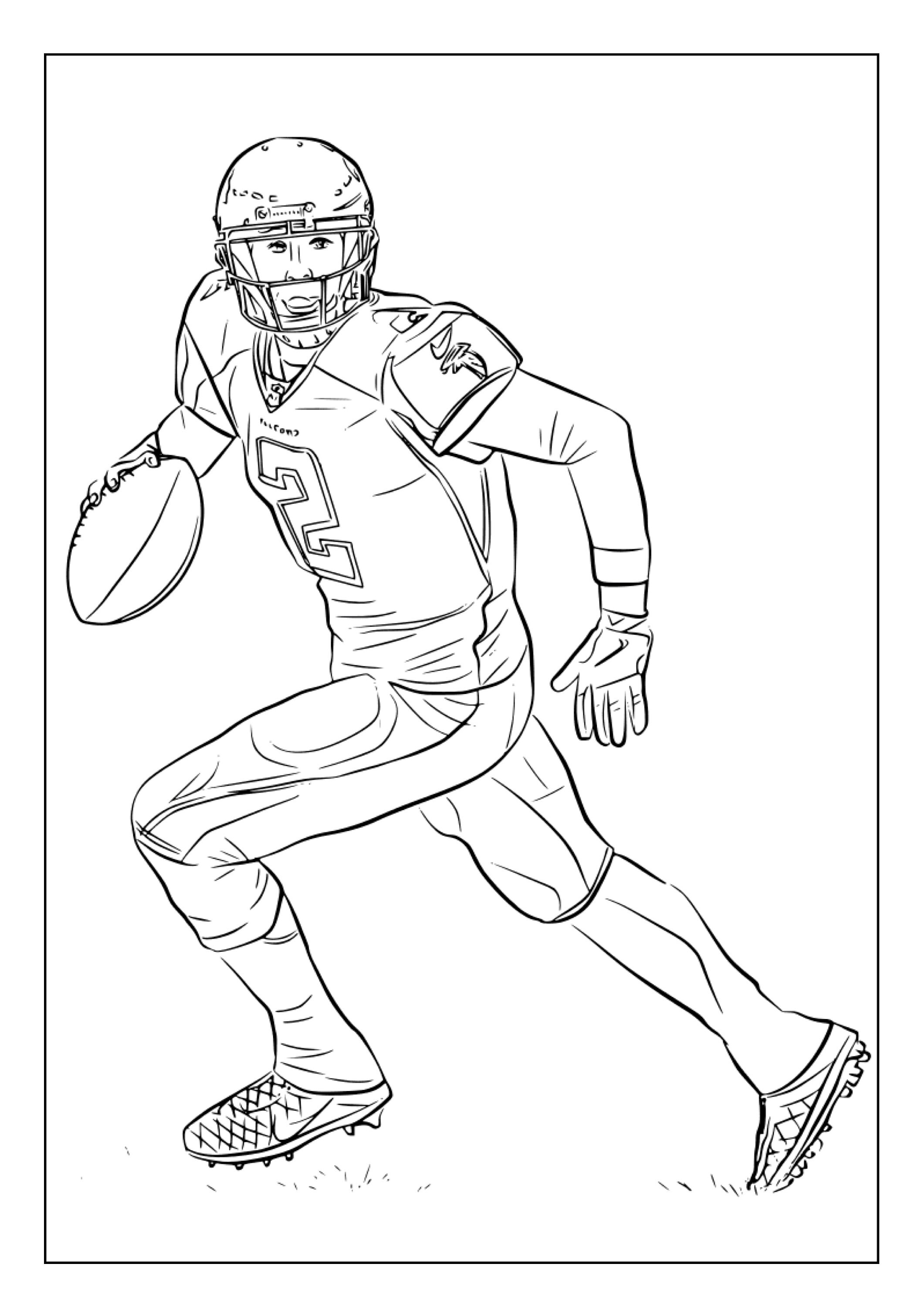 Printable American Football Coloring Pages for Kids & Adults 35 Pages ...