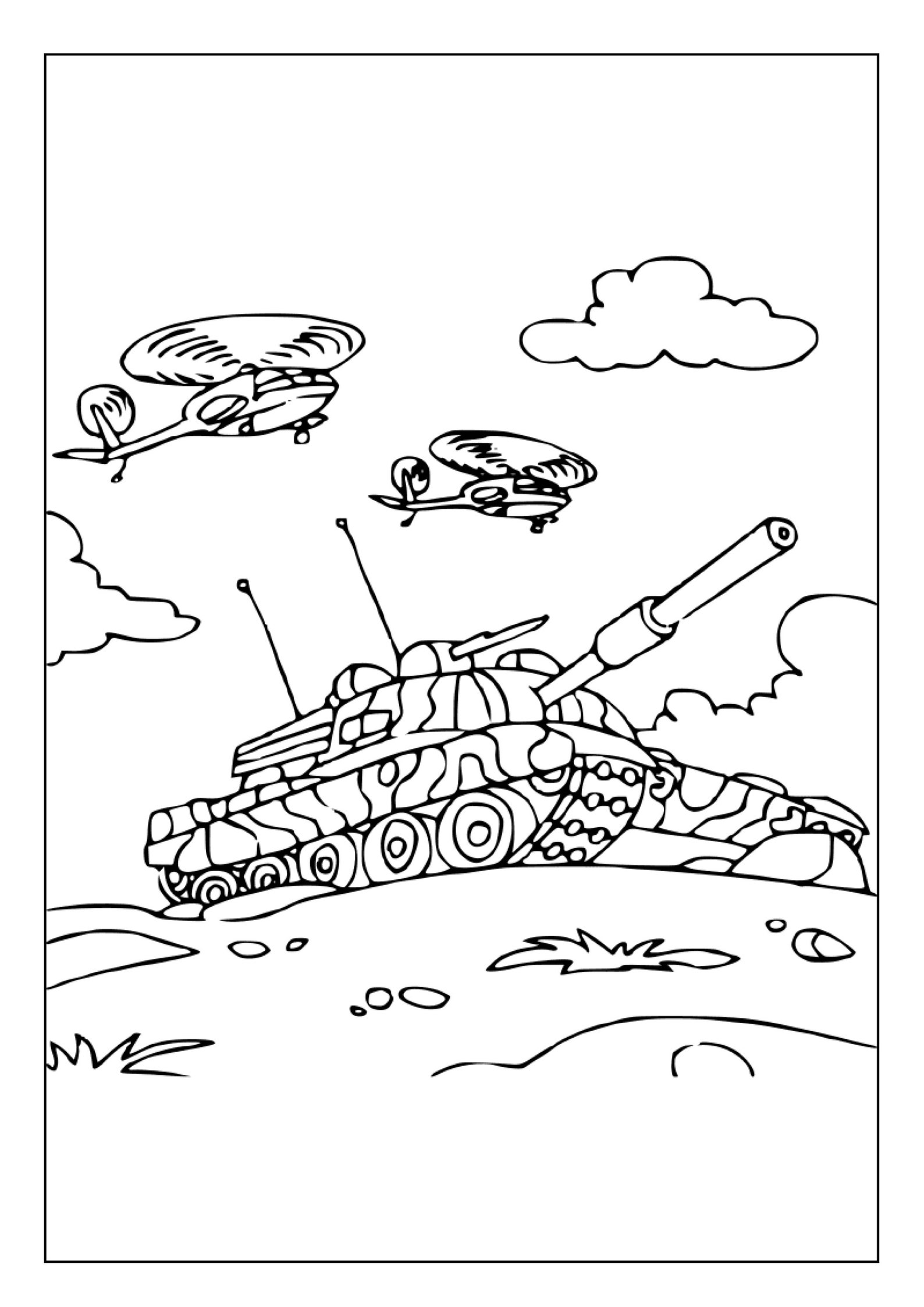 Printable Army Tanks Coloring Pages for Kids and Adults 80 Pages ...