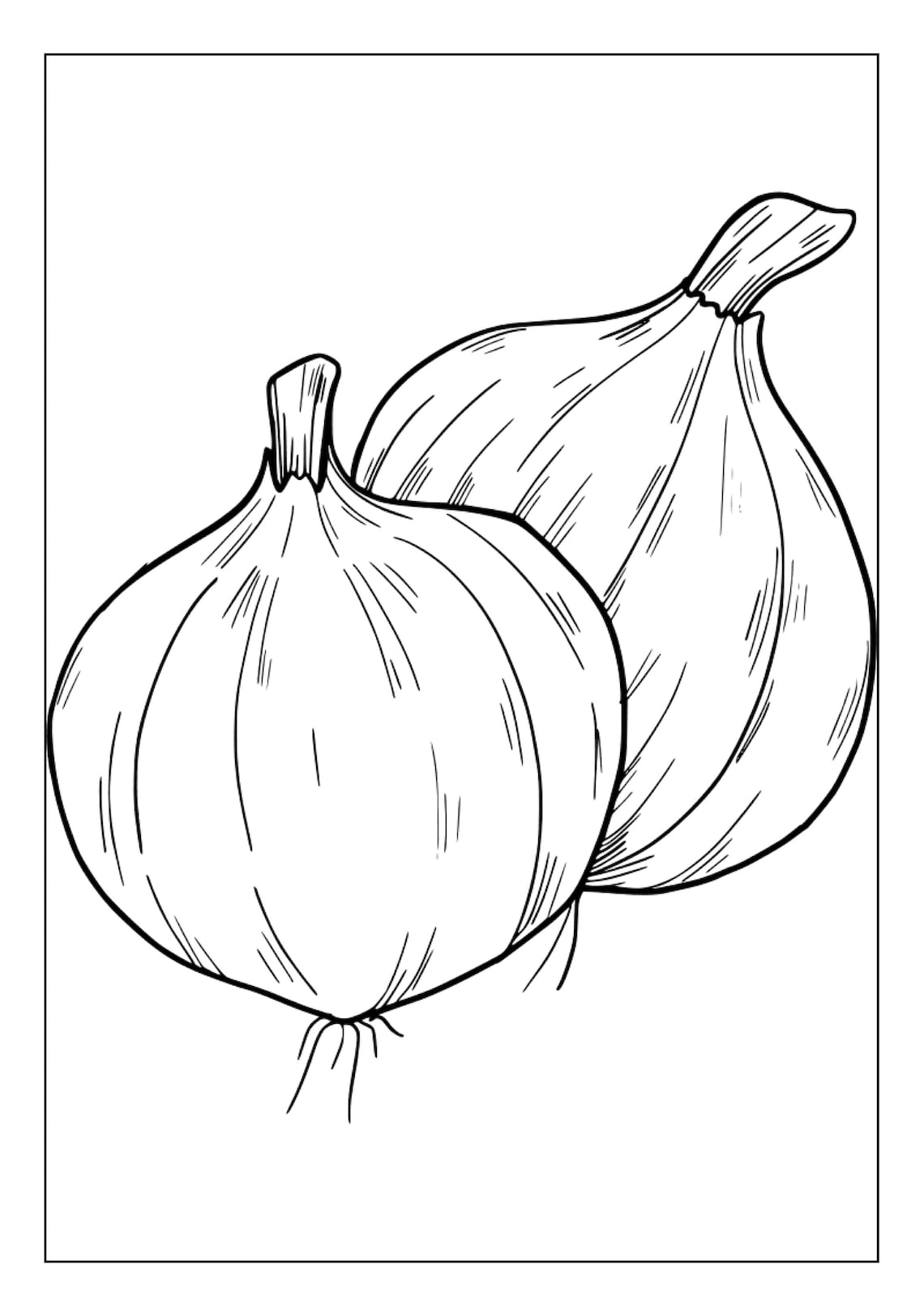 Printable Onion Coloring Pages for Kids & Adults | 30 Pages | Digital ...