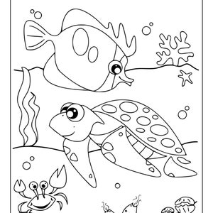 Printable Under the Sea Coloring Pages for Kids and Adults |90 Pages ...