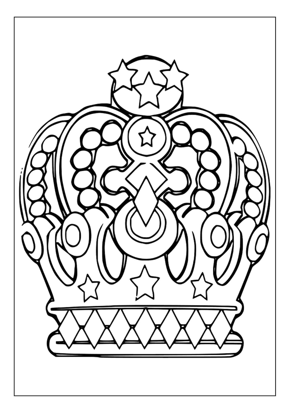 Printable Crown Coloring Pages for Kids & Adults | 60 Pages | Instant ...