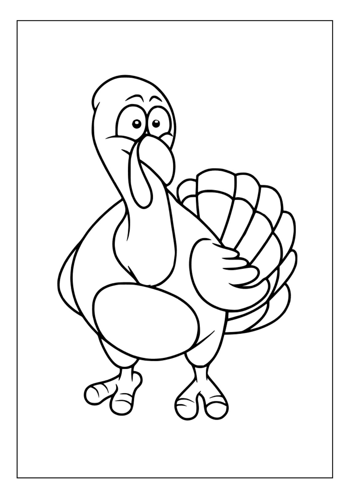Printable Cute Turkey Coloring Pages for Kids and Adults | 100 Pages ...