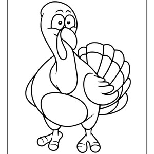 Printable Cute Turkey Coloring Pages for Kids and Adults | 100 Pages ...