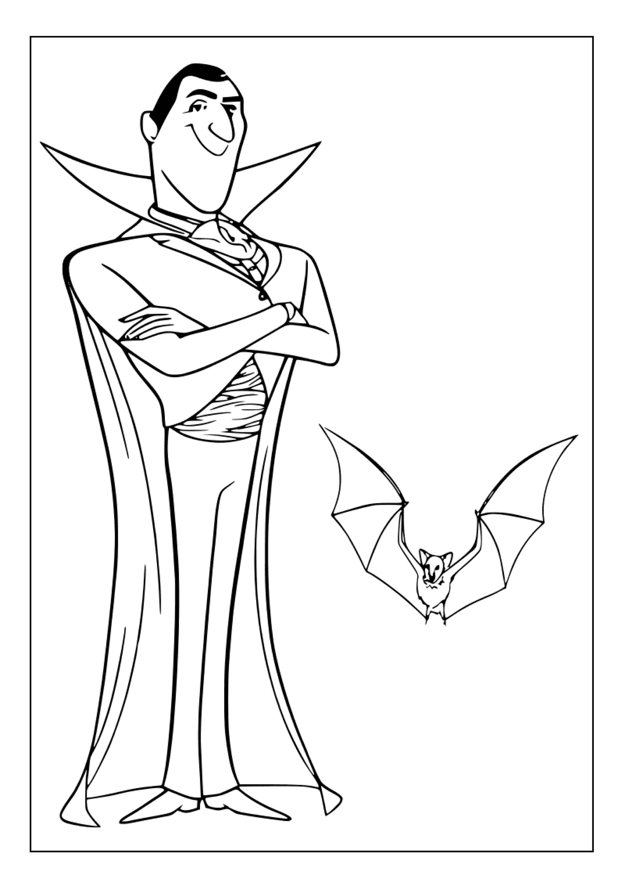 Printable Dracula Coloring Pages for Kids and Adults 90 Pages Instant ...