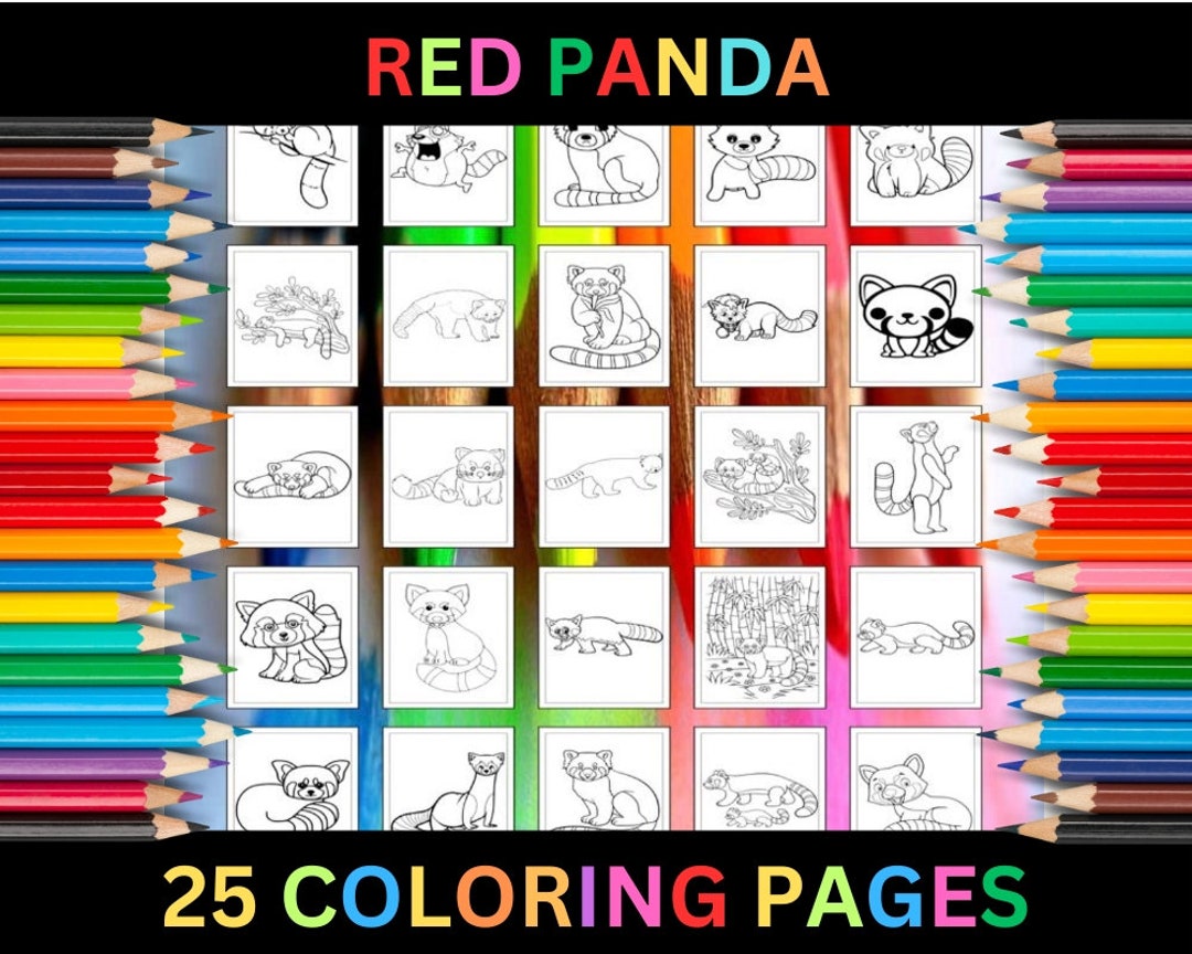 Printable Red Panda Coloring Pages for Kids & Adults | 25 Pages ...