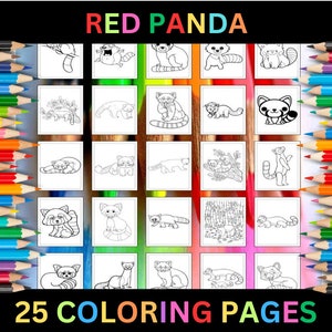 Printable Red Panda Coloring Pages for Kids & Adults | 25 Pages ...
