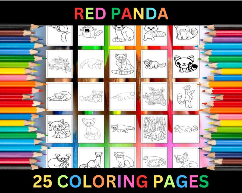 Printable Red Panda Coloring Pages for Kids & Adults | 25 Pages ...
