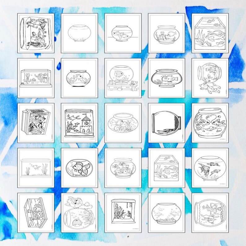 Printable Aquarium Coloring Pages for Kids & Adults | 30 Pages ...