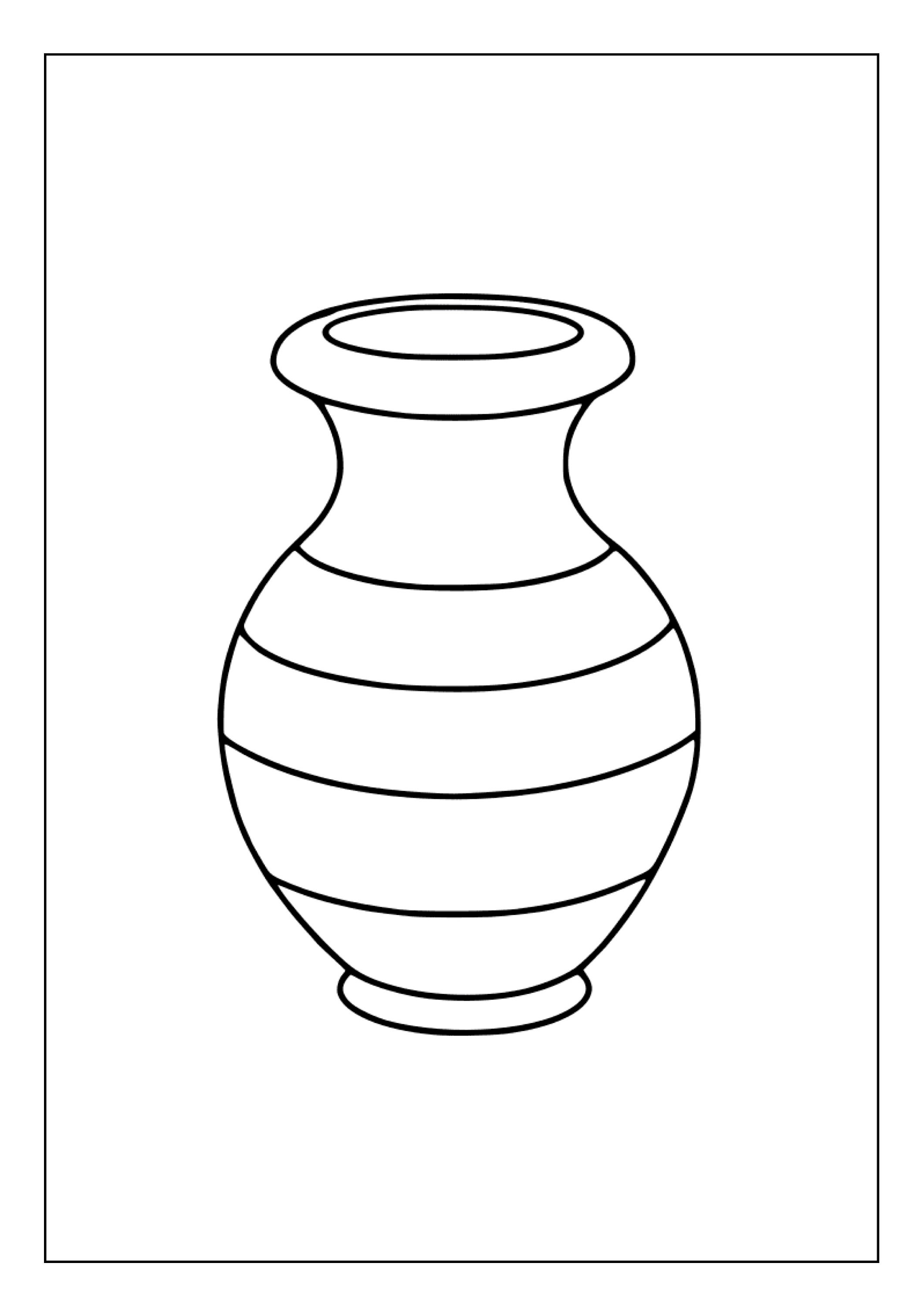 Printable Vase Coloring Pages for Kids & Adults 25 Pages - Etsy