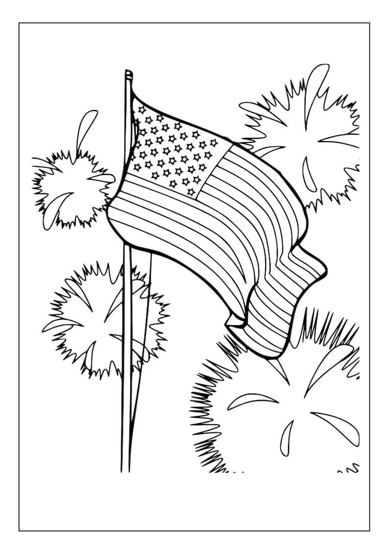 Printable Patriotic Coloring Pages for Kids and Adults | 100 Pages ...