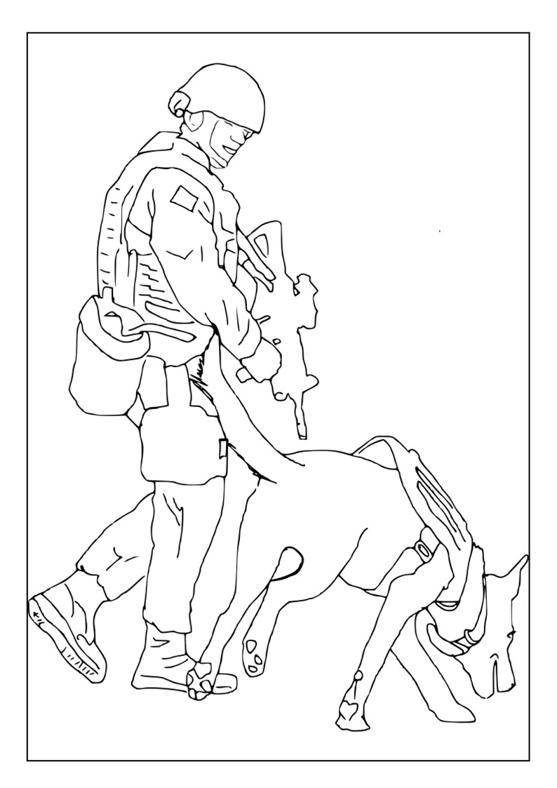 Printable Military Coloring Pages for Kids & Adults 30 Pages Instant ...