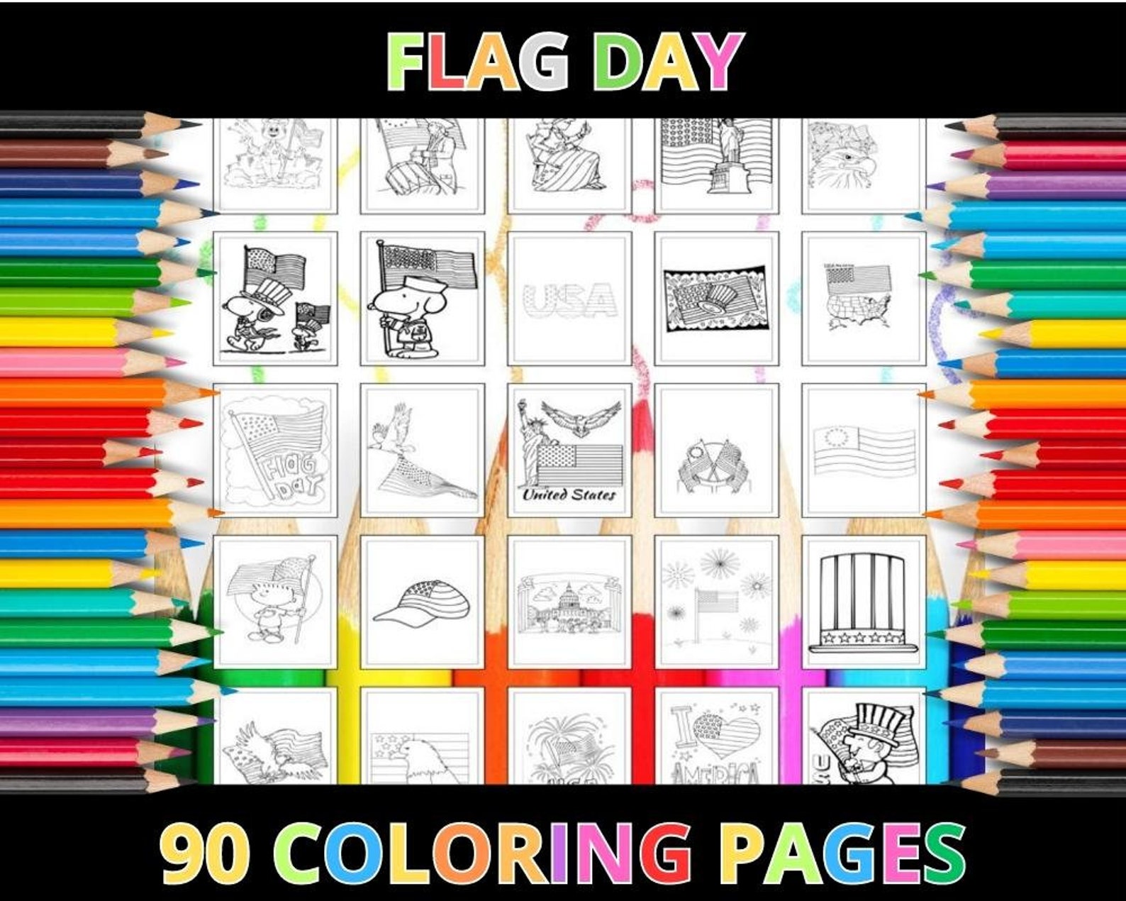 Printable Flag Day Coloring Pages for Kids and Adults | 90 Pages ...