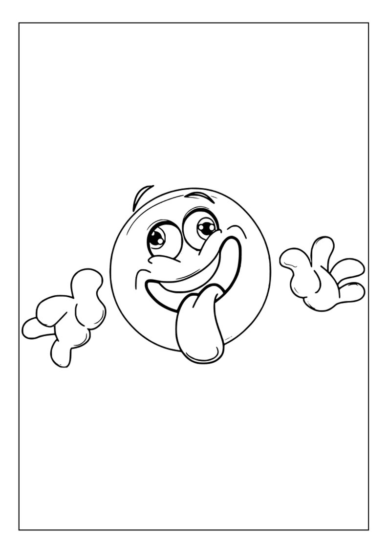 Printable Emoji Coloring Pages for Kids and Adults 45 Pages Instant ...