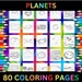 Printable Planets Coloring Pages for Kids & Adults | 80 Pages | Instant ...