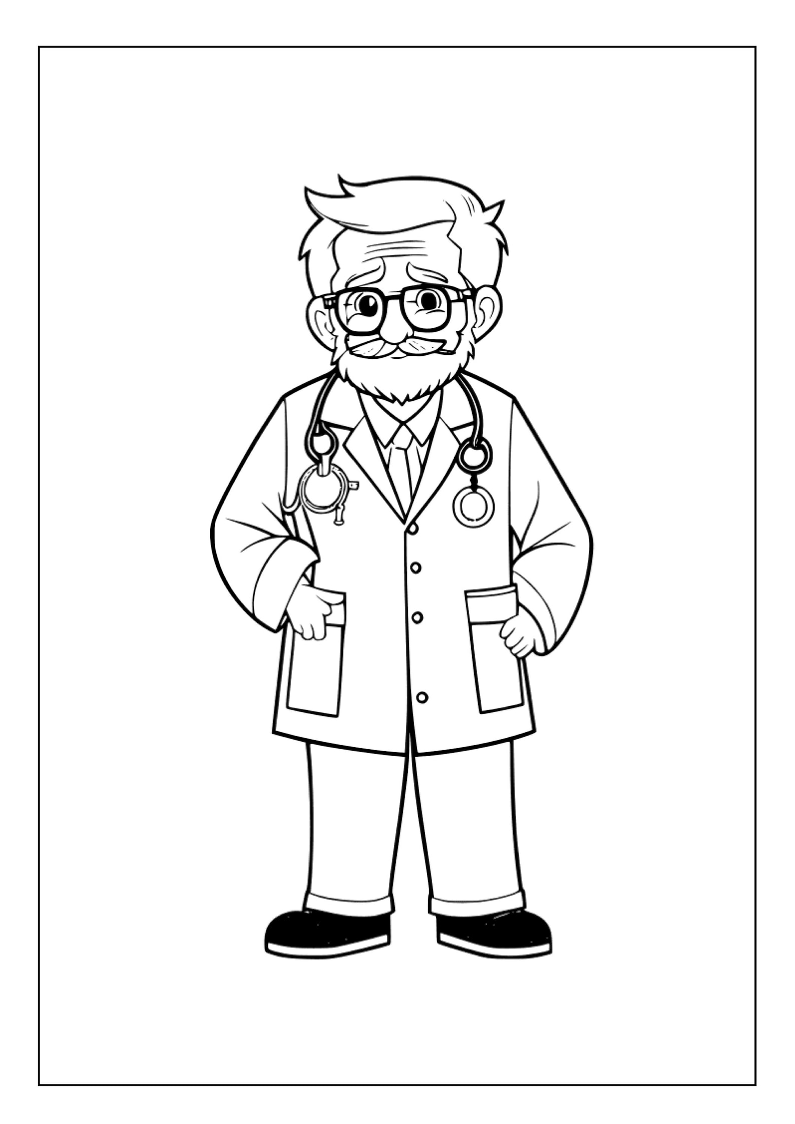 Printable Doctor Coloring Pages for Kids & Adults | 45 Pages | Digital ...