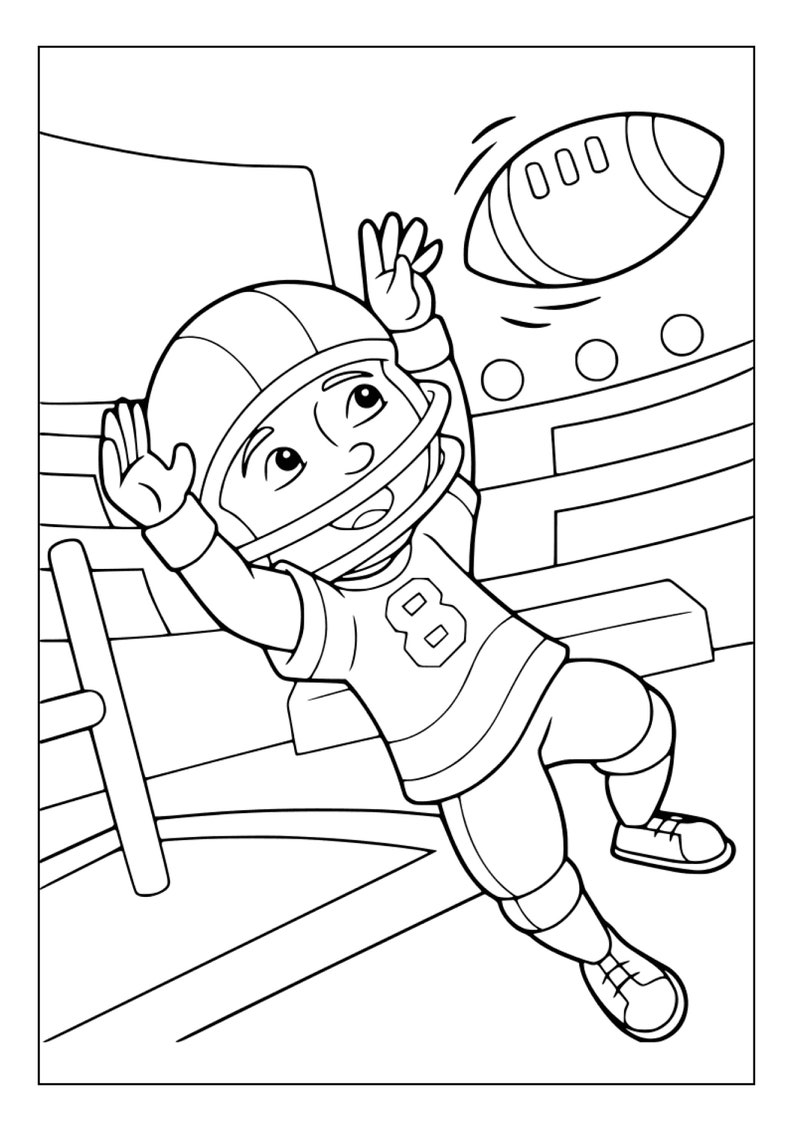 Printable American Football Coloring Pages for Kids & Adults | 35 Pages ...
