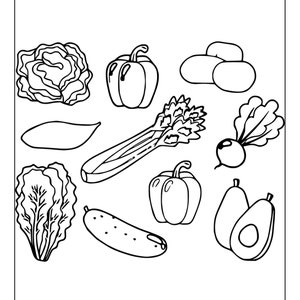 Printable Vegetables Coloring Pages for Kids and Adults | 35 Pages ...