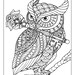 Printable Owl Coloring Pages for Kids and Adults | 100 Pages | Instant ...