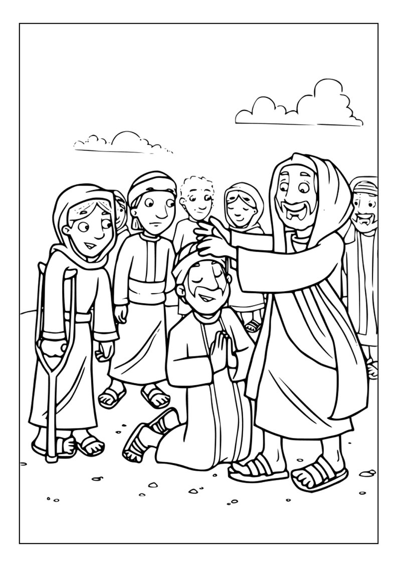 Printable Jesus Coloring Pages for Kids & Adults 90 Pages Instant ...