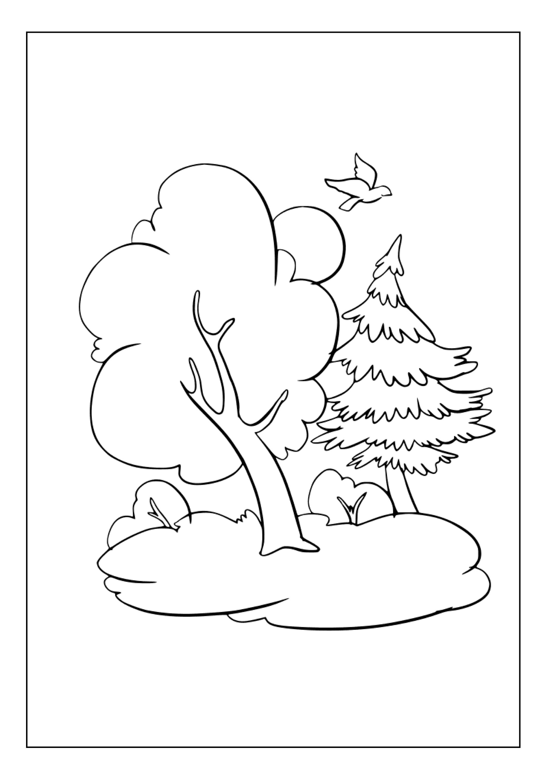 Printable Trees Coloring Pages for Kids and Adults | 100 Pages ...