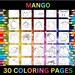 Printable Mango Coloring Pages for Kids & Adults | 30 Pages | Instant ...