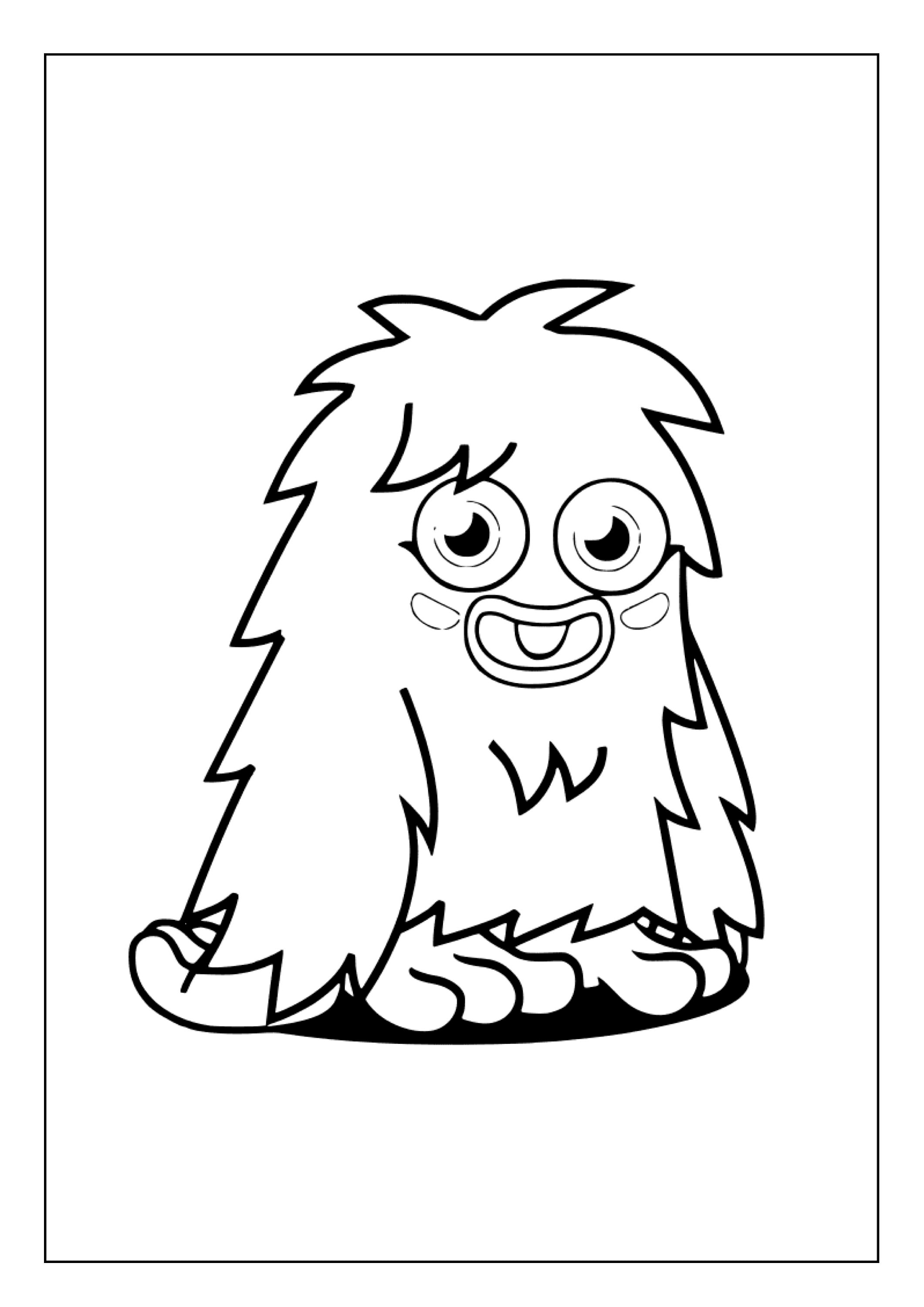 Printable Monster Coloring Pages for Kids & Adults | 90 Pages | Instant ...