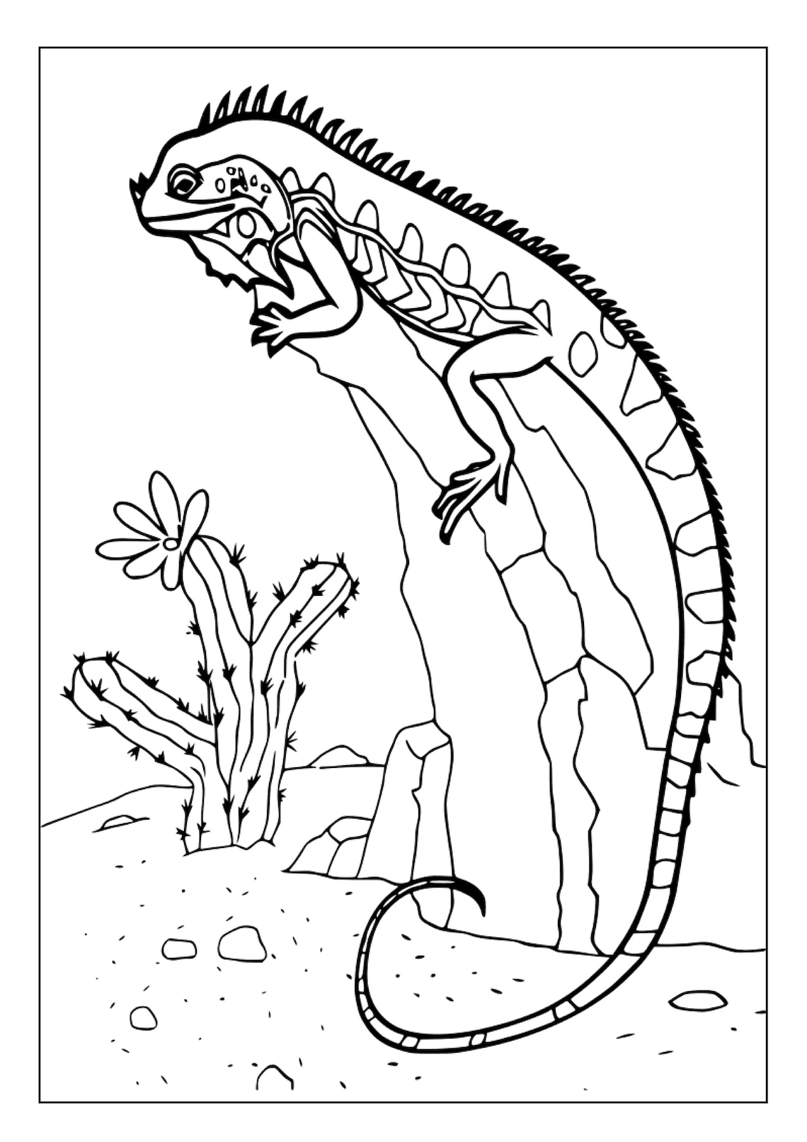 Printable Lizard Coloring Pages for Kids and Adults | 90 Pages ...