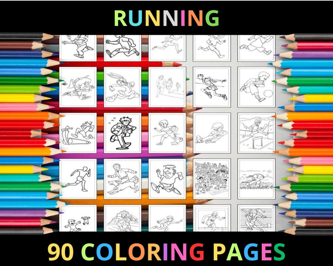Printable Running Coloring Pages for Kids and Adults | 90 Pages ...