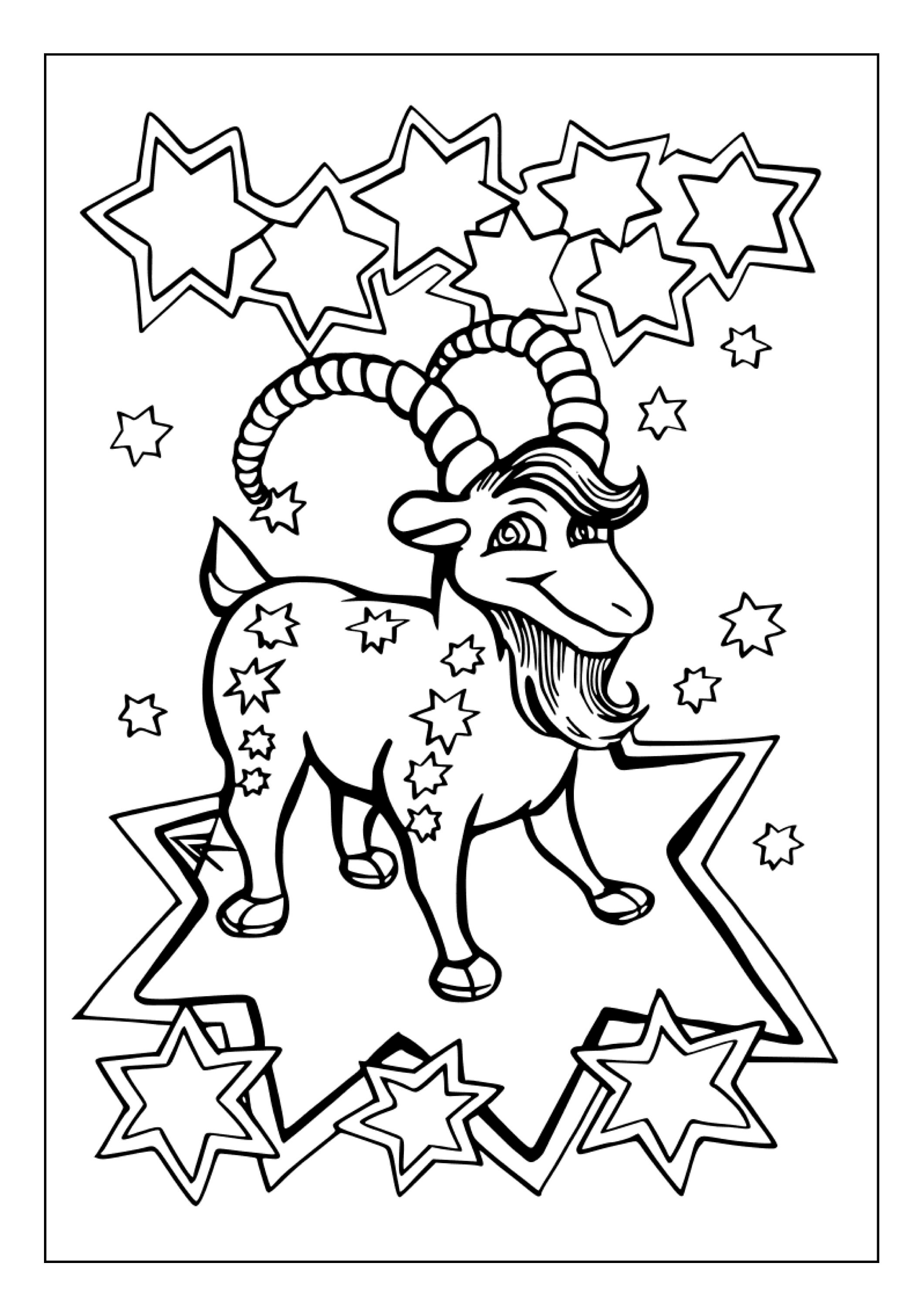 Printable Zodiac Signs Coloring Pages for Kids & Adults | 50 Pages ...