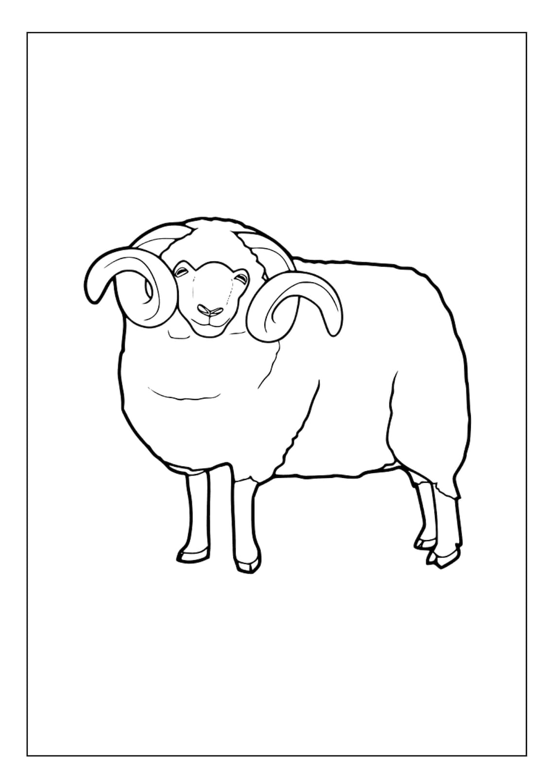 Printable Ram Coloring Pages for Kids & Adults | 35 Pages | Instant ...